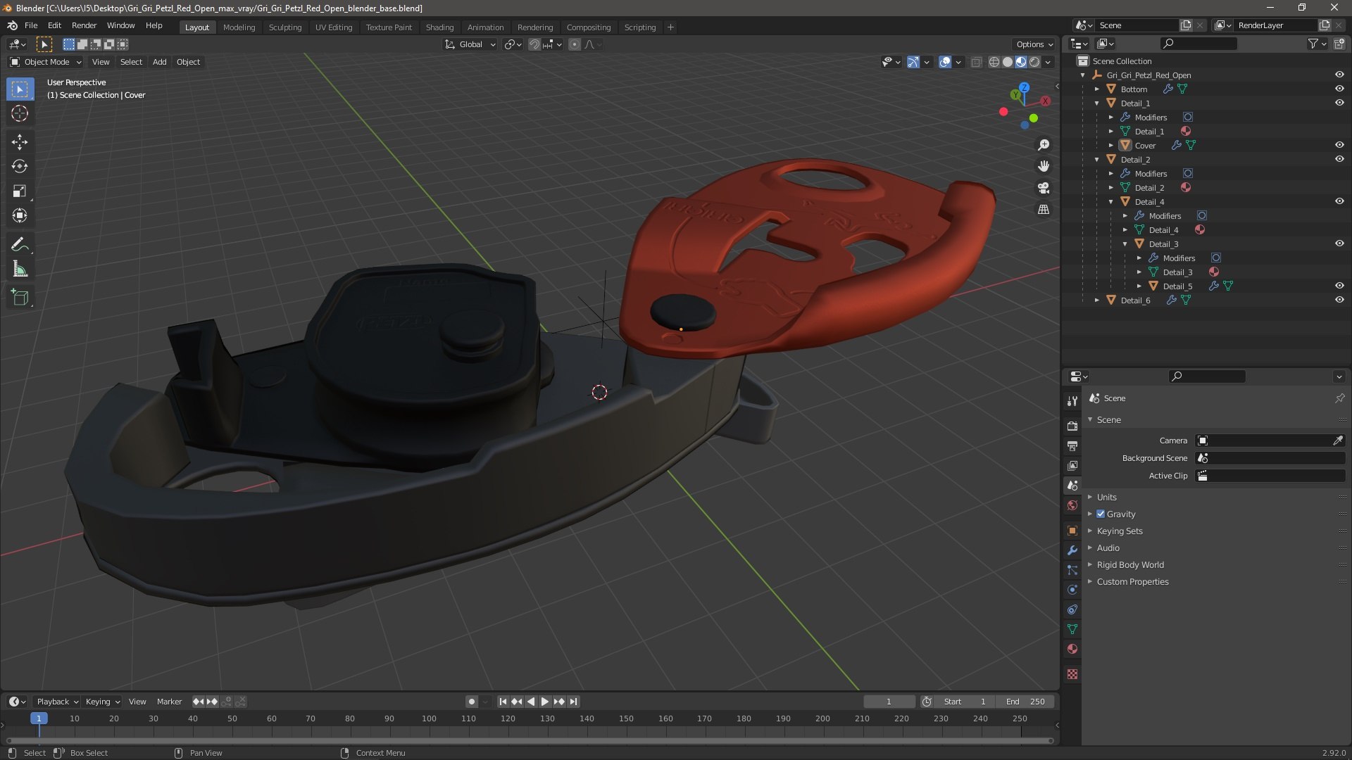 Gri Gri Petzl Red Open 3D Model - TurboSquid 2189752