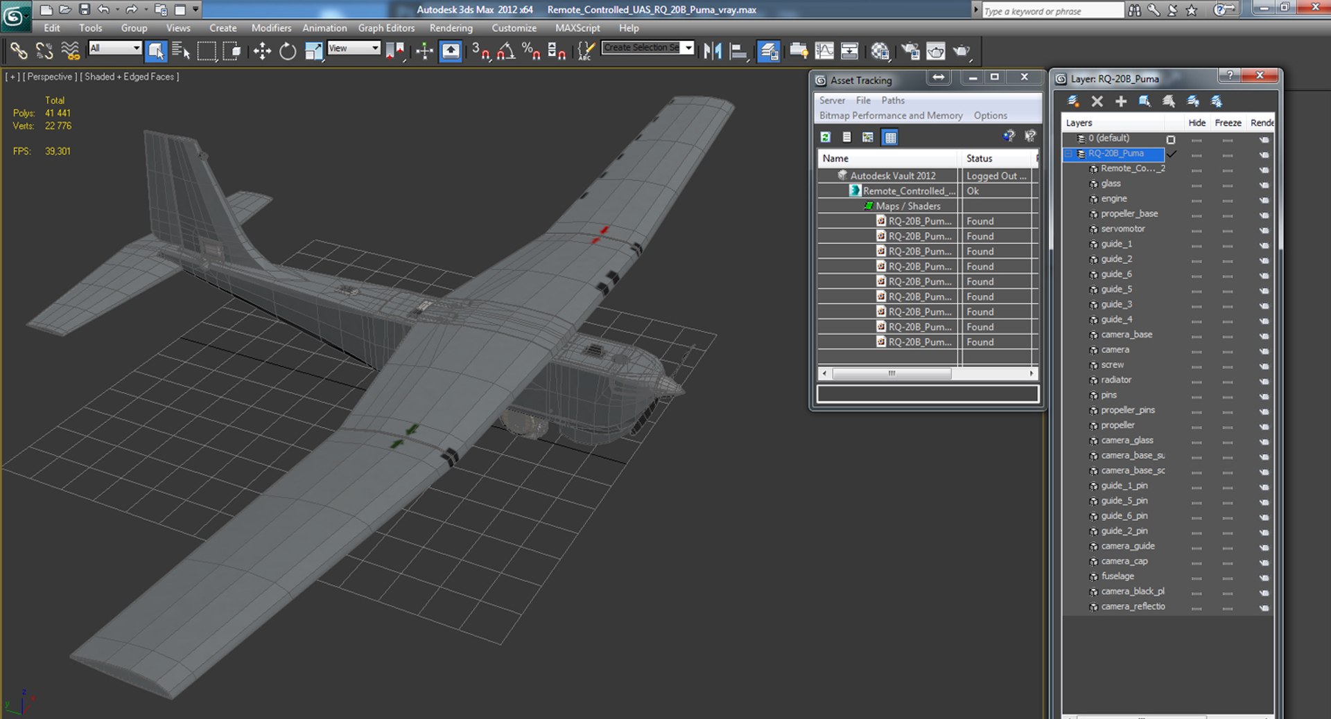 3D Remote Controlled Uas Rq-20b - TurboSquid 1227514