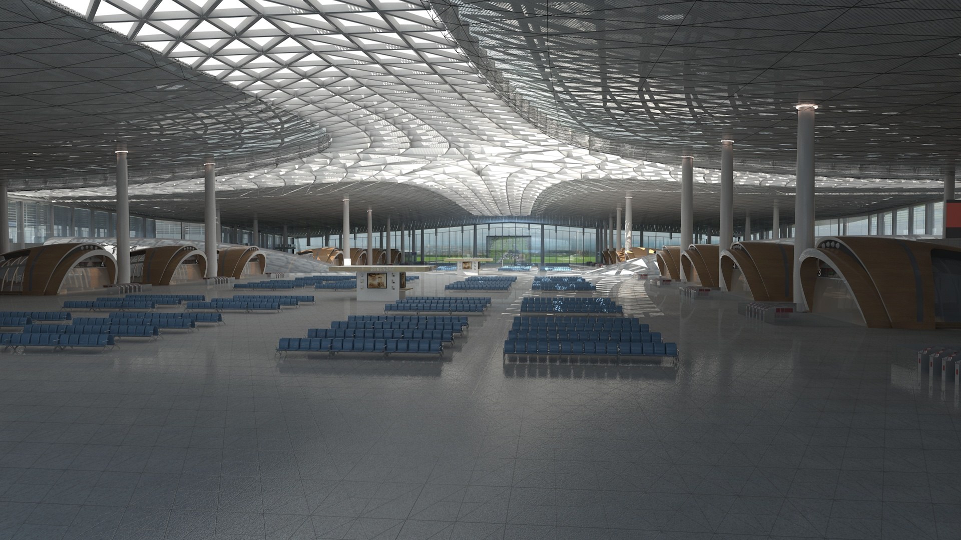 3D Waiting Hall 2 - TurboSquid 2145004