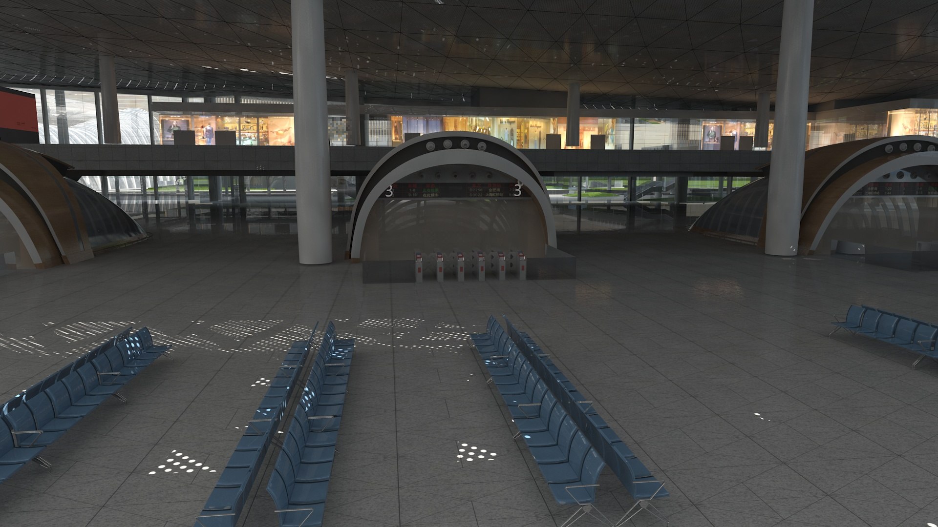 3D Waiting Hall 2 - TurboSquid 2145004
