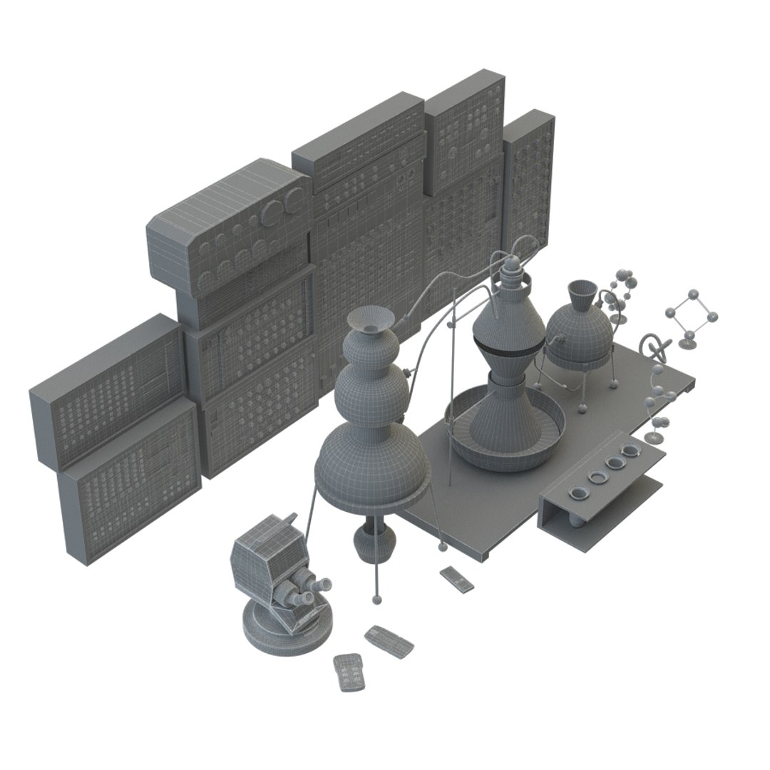 Medical laboratory set 1 3D model - TurboSquid 1223853