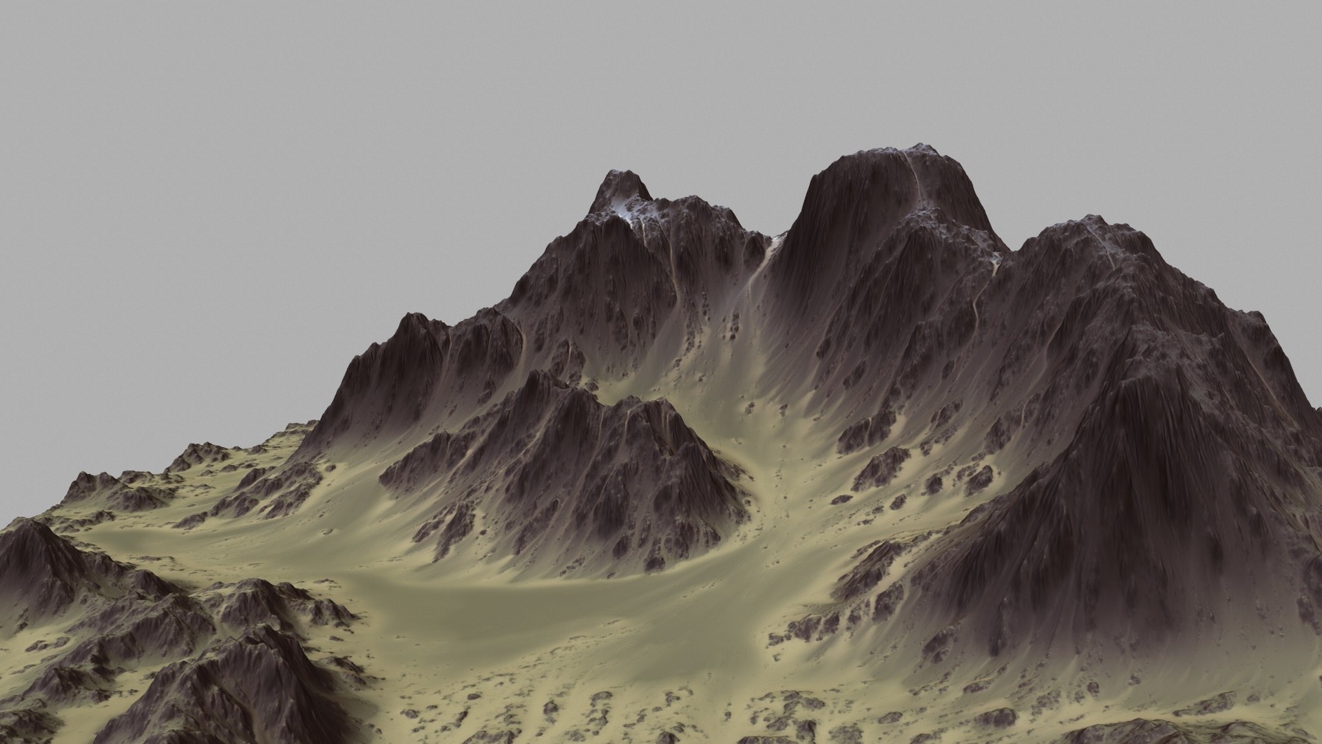 mountain mount 3d obj