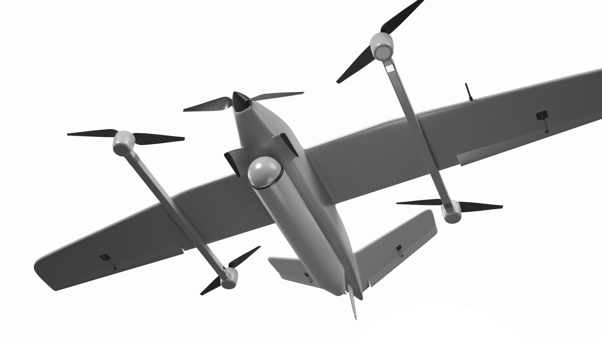 3D Model Hybrid VTOL UAV With Radar Equipment Gray Rigged - TurboSquid ...
