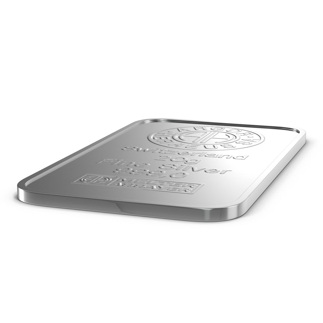 Silver Bar 20g 3d C4d