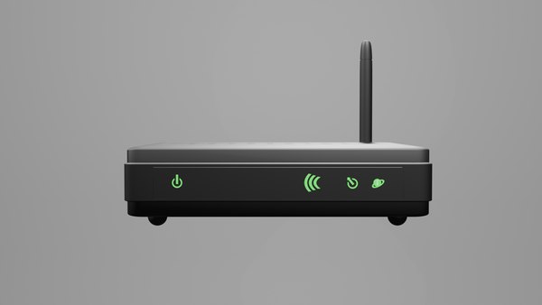 3d model router modem linksys