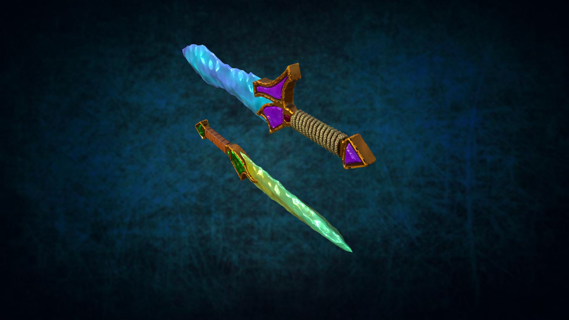 3D Model Stylized Fantasy Sword Dagger PBR Game Ready Low-poly 3D Model - TurboSquid 1955733