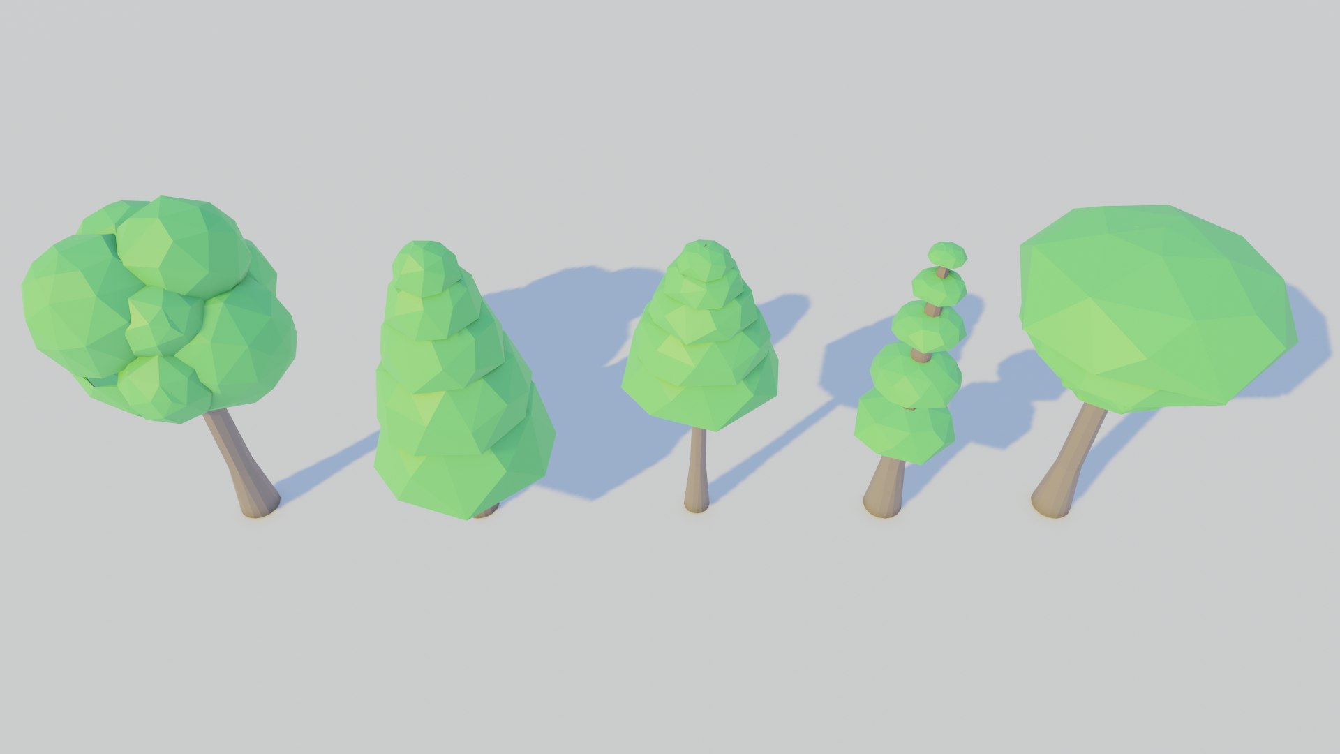 Low Poly Forest Assets Game-Ready Model - TurboSquid 1770551