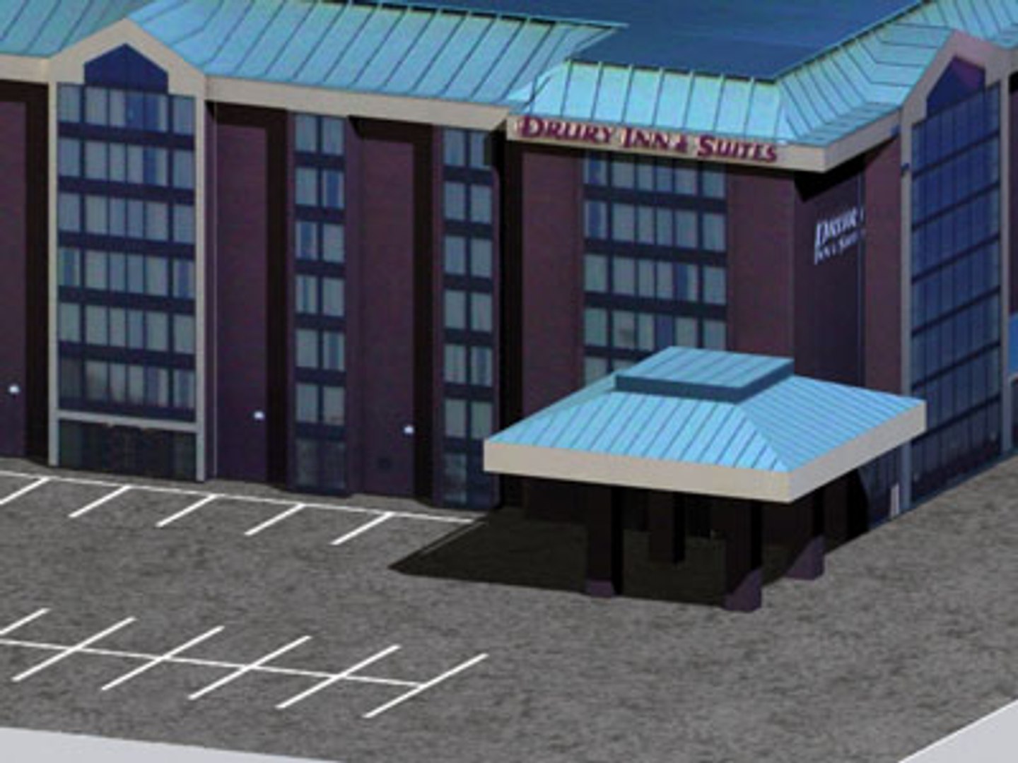 Hotel Inn Dury 3d Model