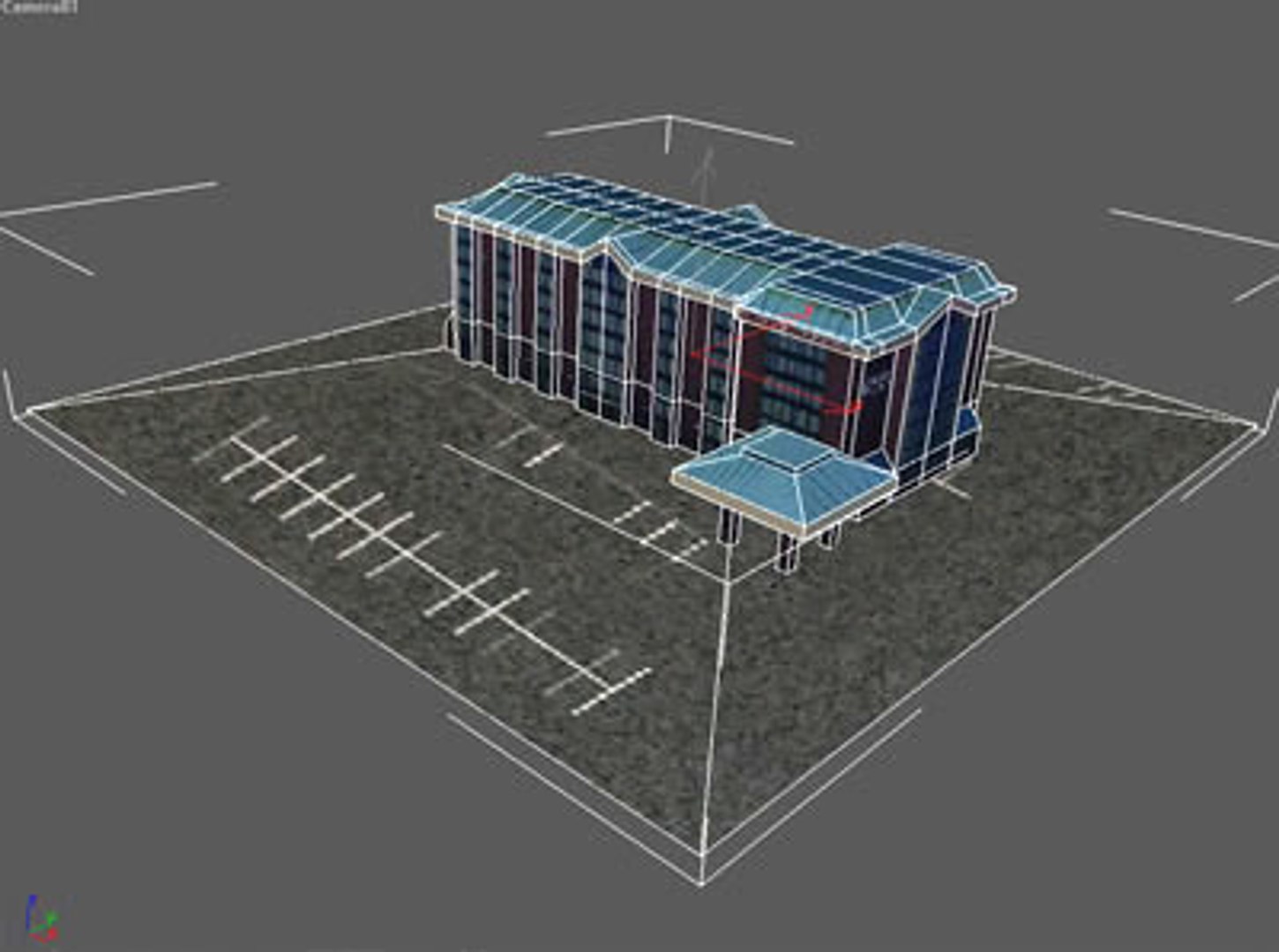 Hotel Inn Dury 3d Model