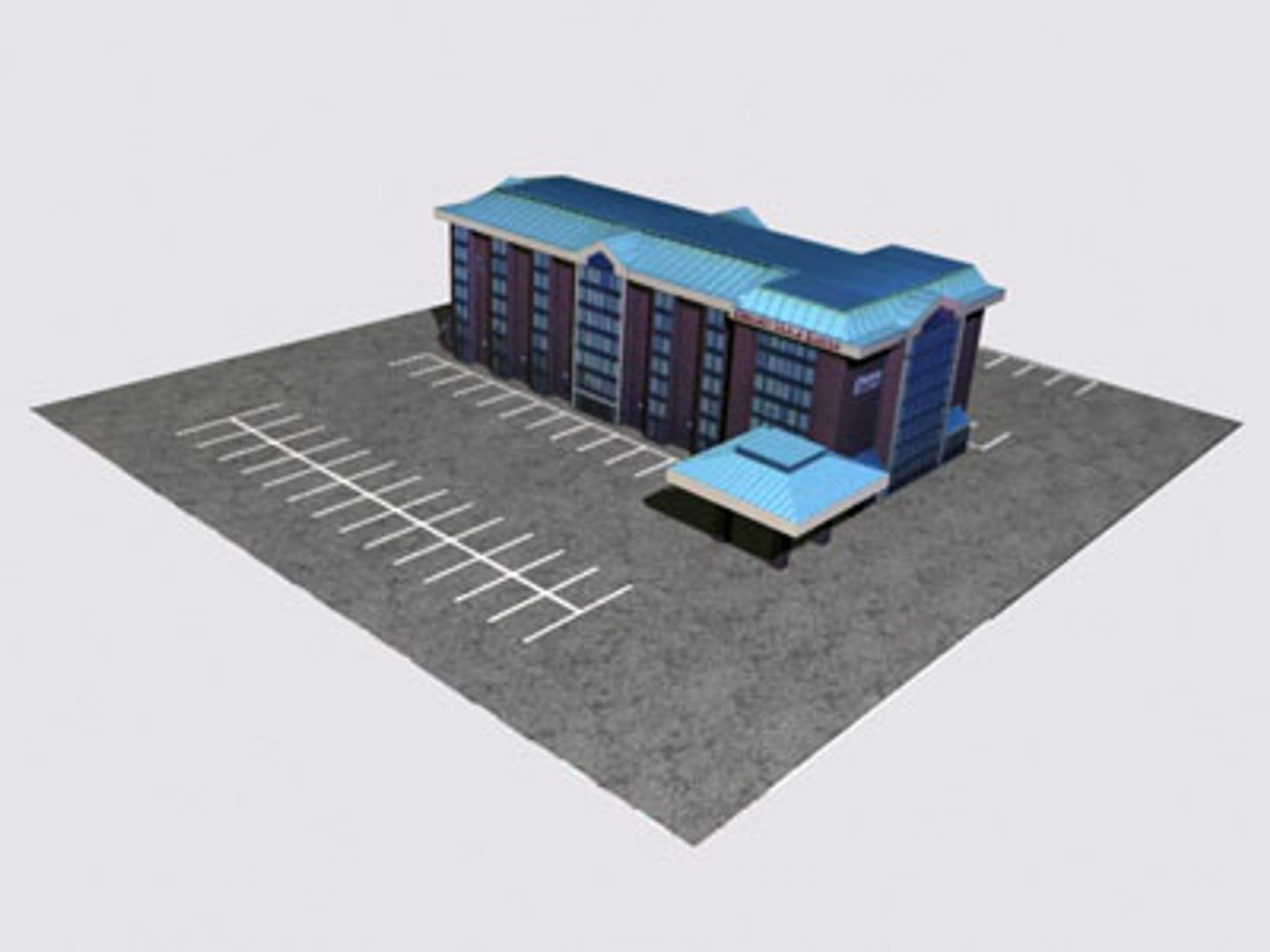 Hotel Inn Dury 3d Model