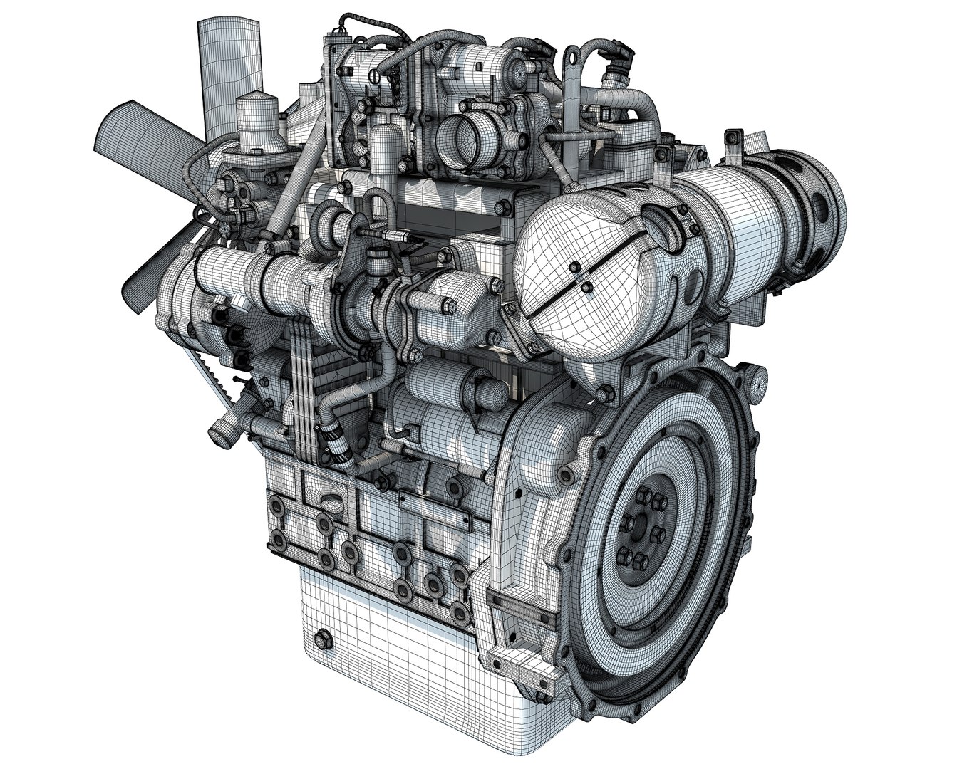 3D Model Industrial Diesel Engine - TurboSquid 1286373