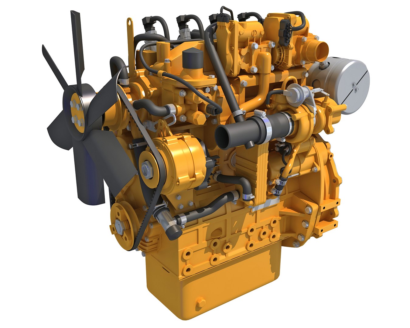 3D Model Industrial Diesel Engine - TurboSquid 1286373
