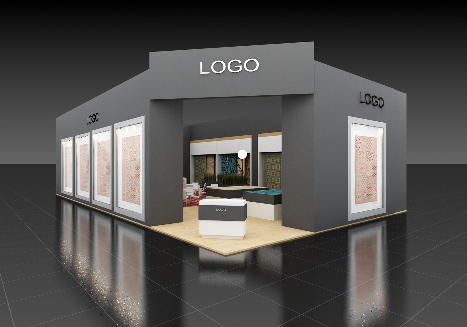 3D Model Exhibition Stand - TurboSquid 2006735