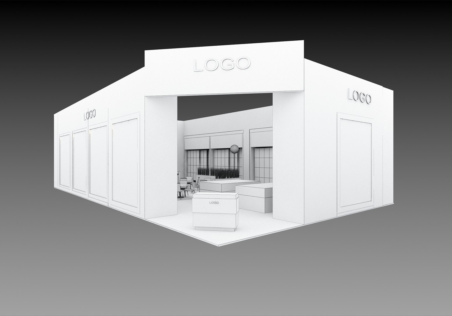 3D Model Exhibition Stand - TurboSquid 2006735