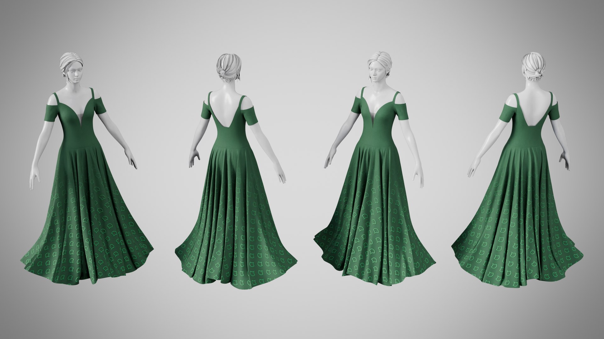 Dress 38 Everglade 3D Model - TurboSquid 2520390