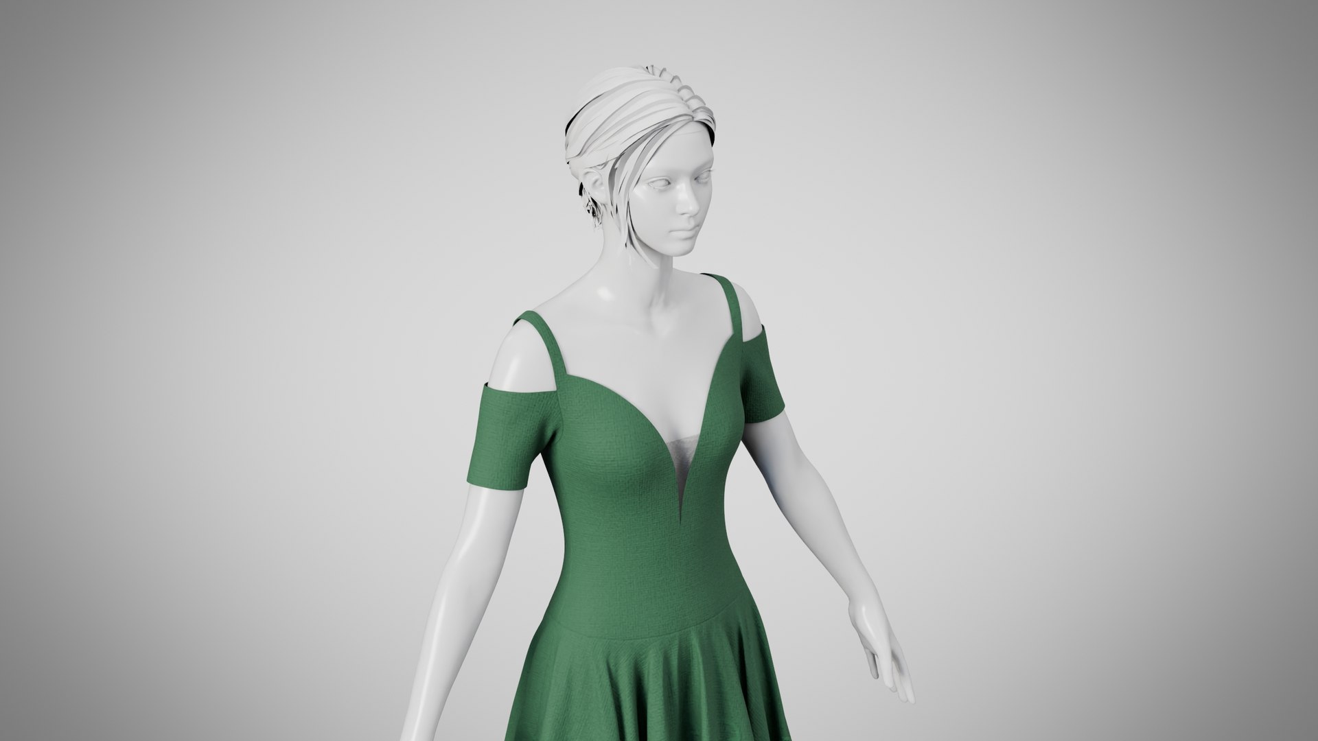 Dress 38 Everglade 3D Model - TurboSquid 2520390