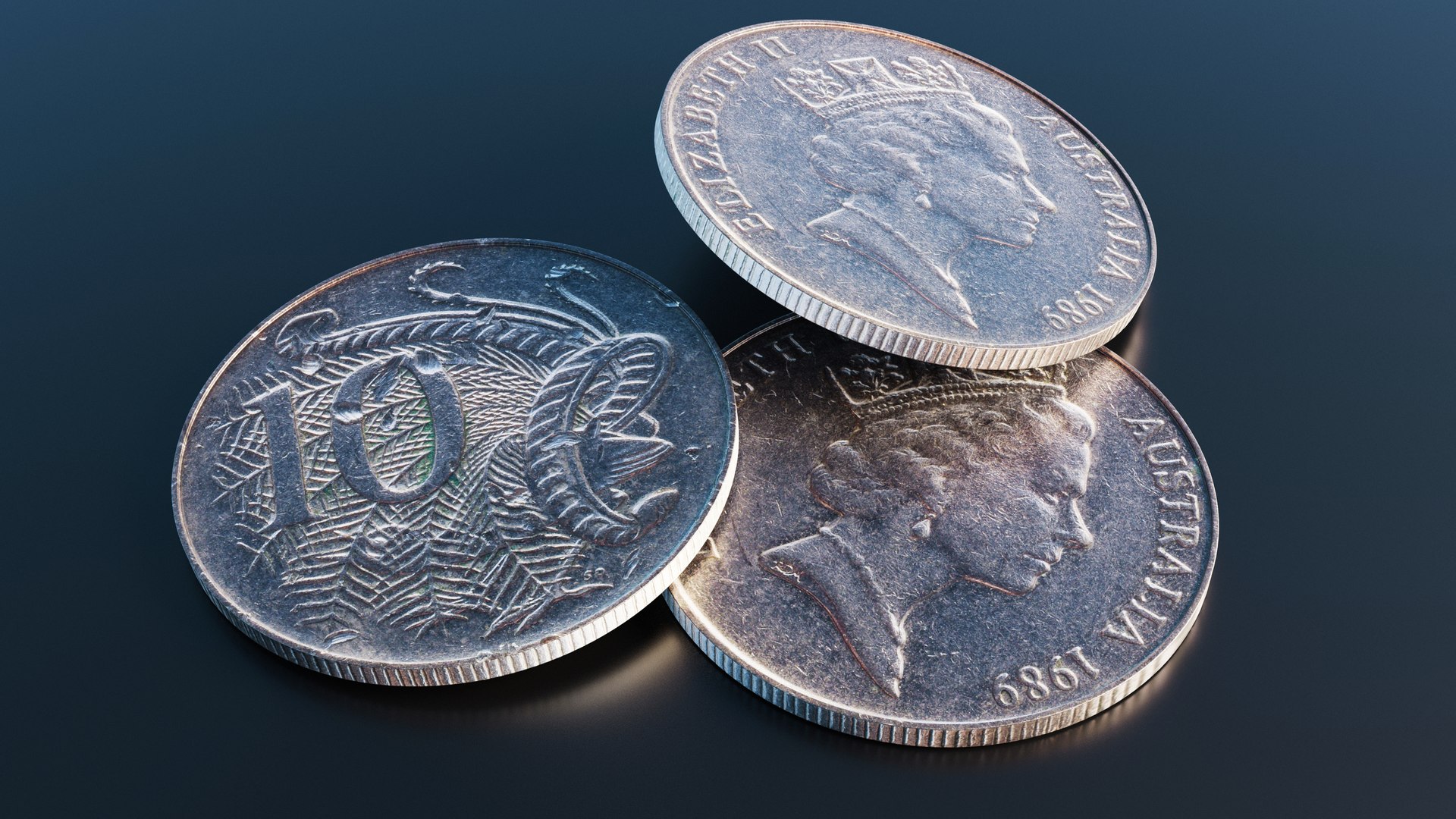 3D Model Australian 10 Cent Coin - TurboSquid 2407914