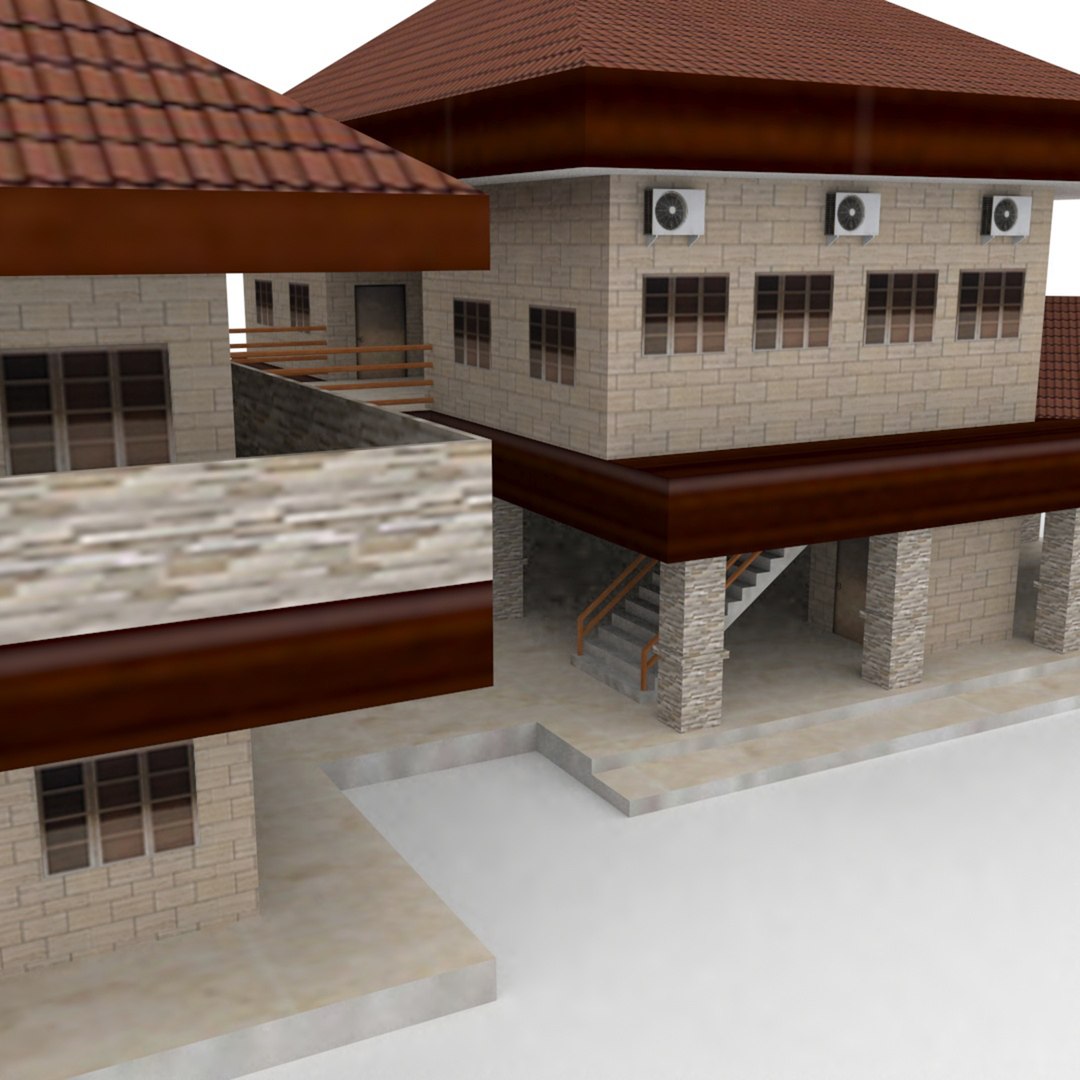 Simple Hospital Building RSJ 3D model - TurboSquid 2027276