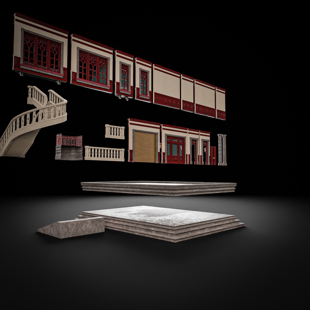 3D MODULAR BUILDING WITH INTERIOR KITBASH 05 - TurboSquid 2264957