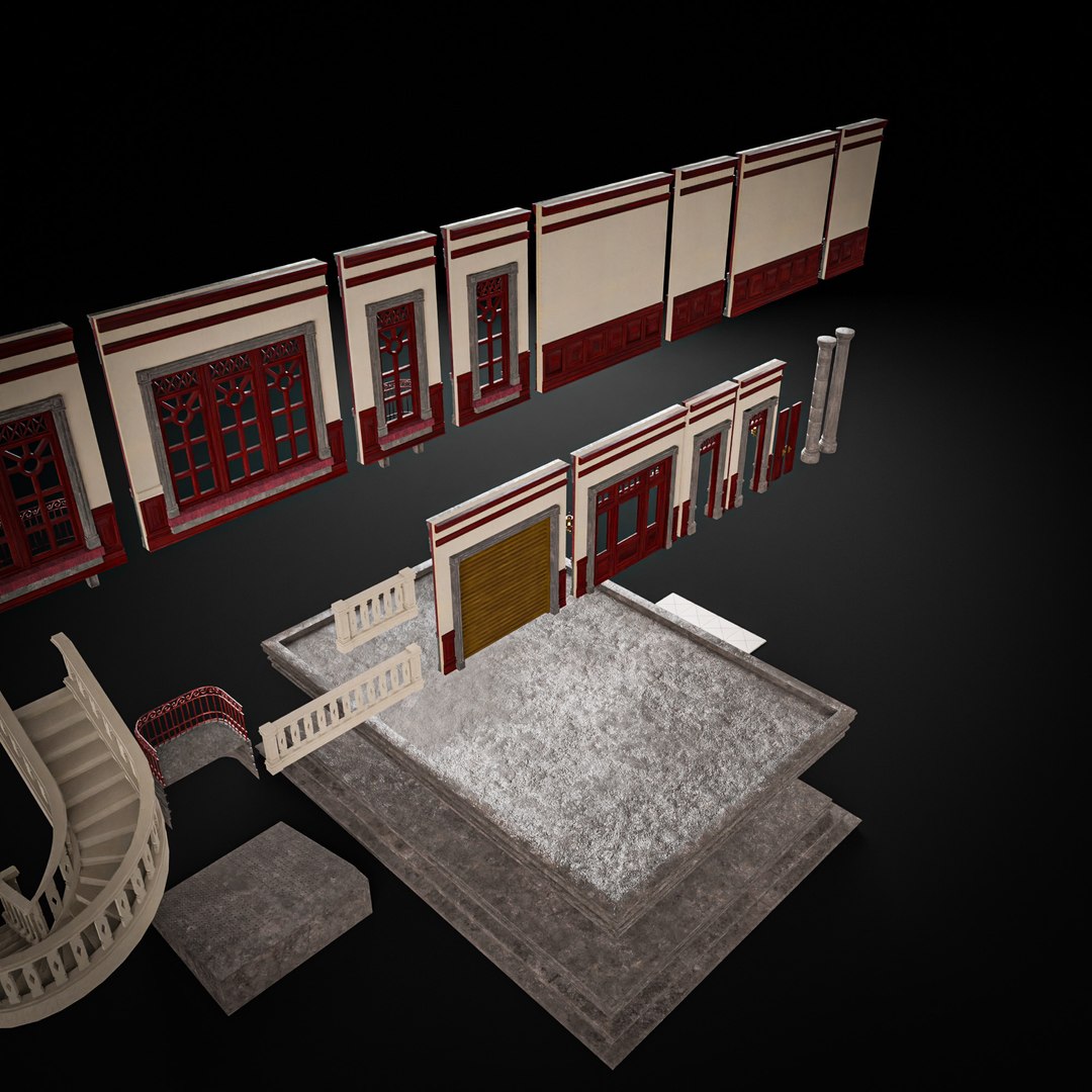 3D MODULAR BUILDING WITH INTERIOR KITBASH 05 - TurboSquid 2264957