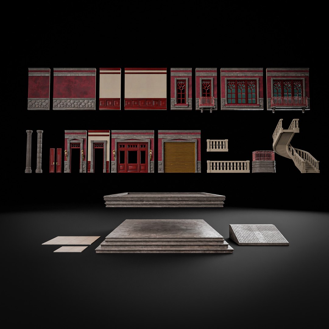 3D MODULAR BUILDING WITH INTERIOR KITBASH 05 - TurboSquid 2264957