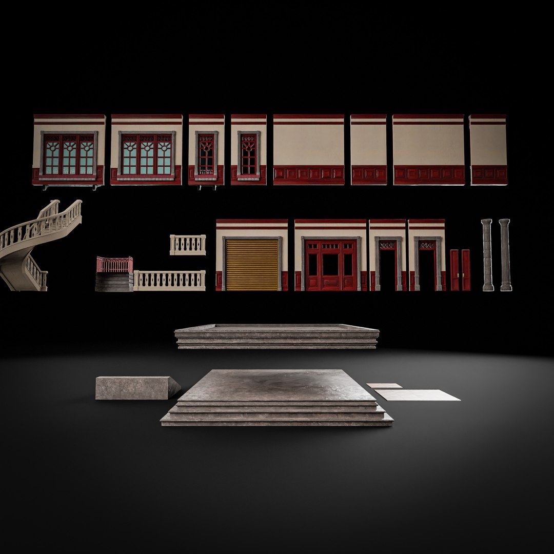 3D MODULAR BUILDING WITH INTERIOR KITBASH 05 - TurboSquid 2264957