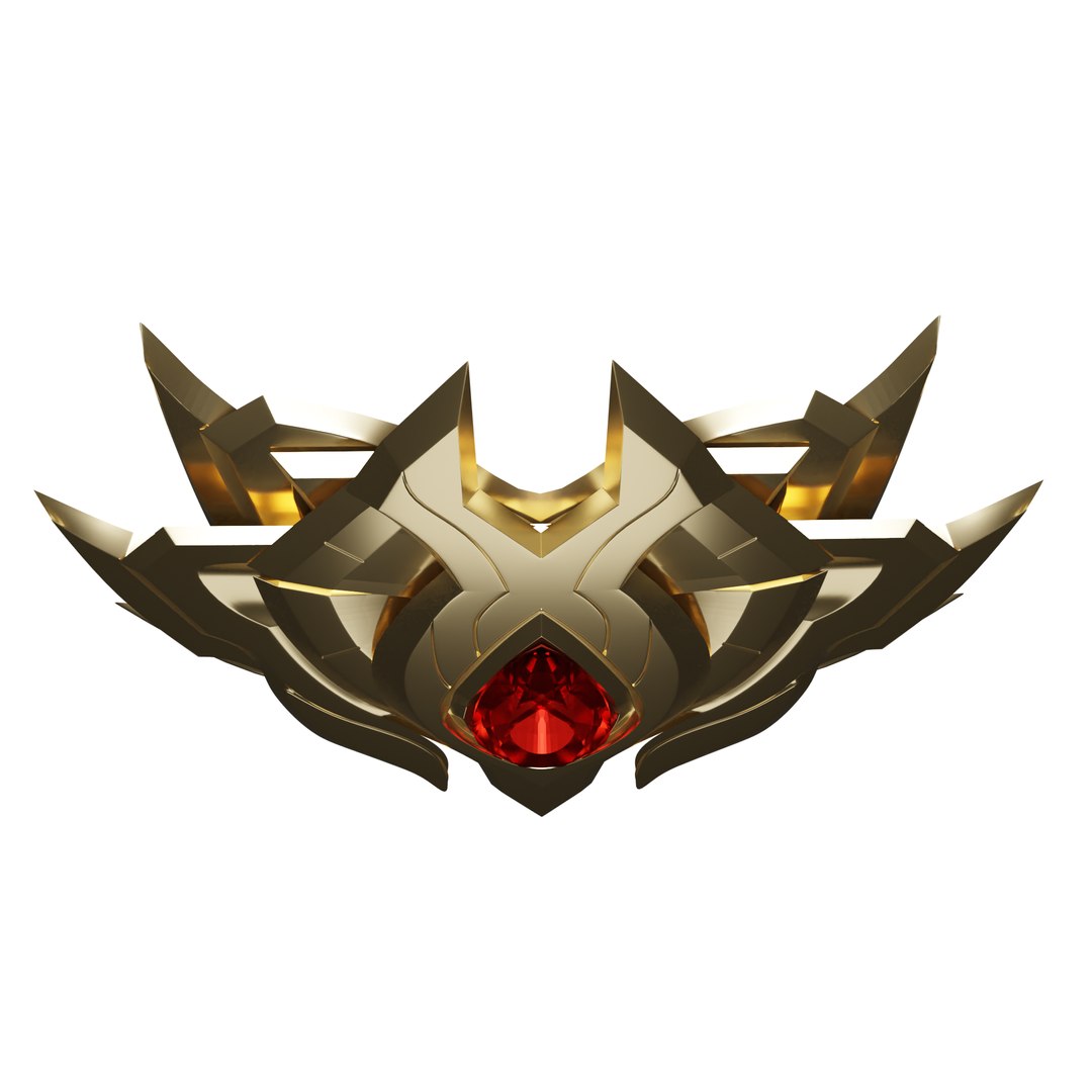 League Of Legends LOL Golden Badge Rank 3D Model - TurboSquid 1903654