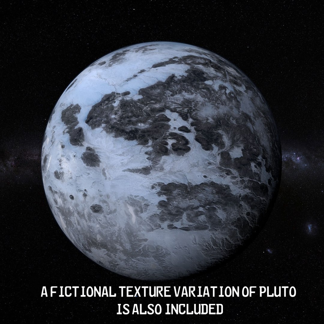 pluto charon 8k 3d model