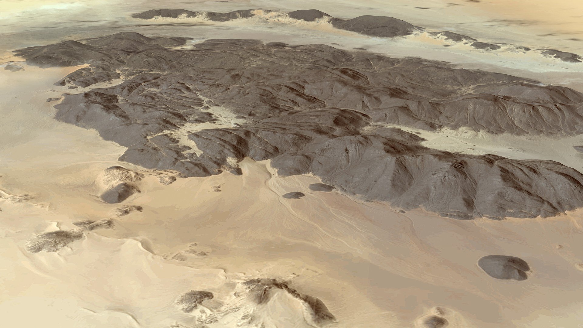 Desert Satelite Geo Scan 3d Model