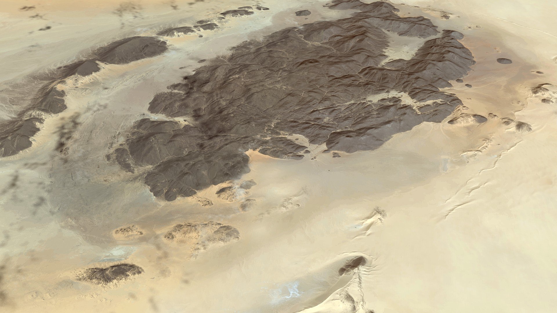Desert Satelite Geo Scan 3d Model