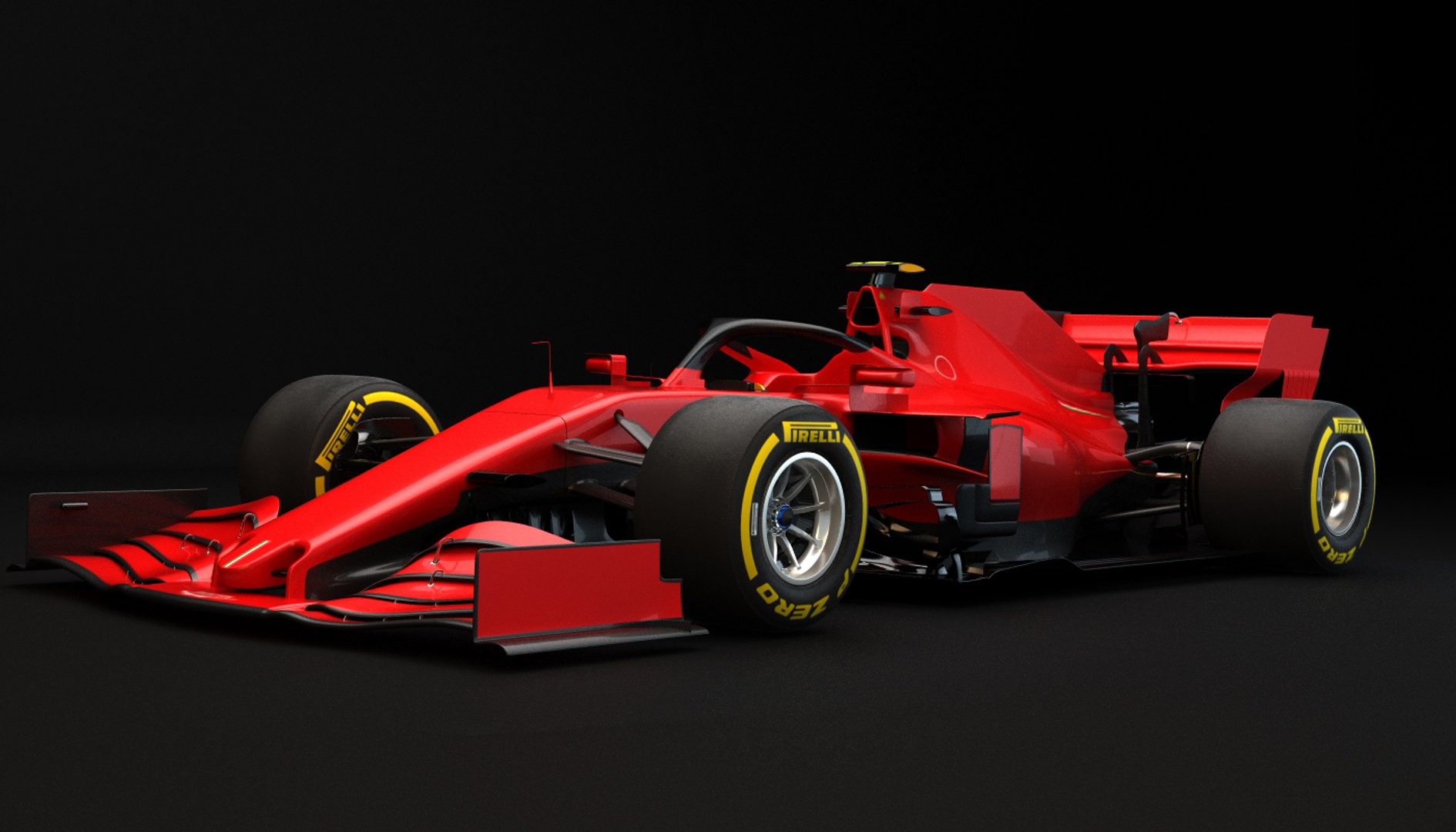 3D F1 Generic Red Racing Model - TurboSquid 1517180