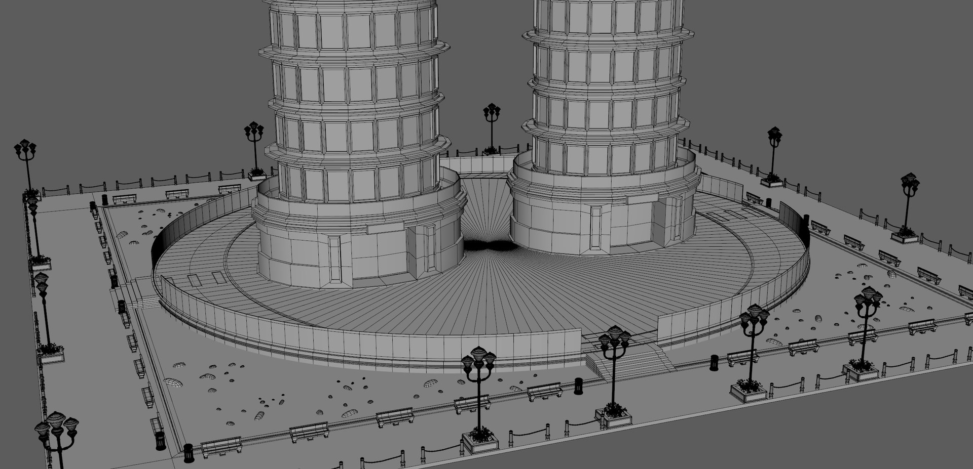 3D building skyscraper model - TurboSquid 1262442