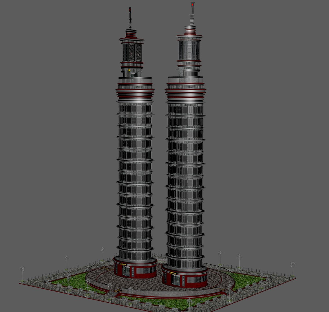 3D building skyscraper model - TurboSquid 1262442