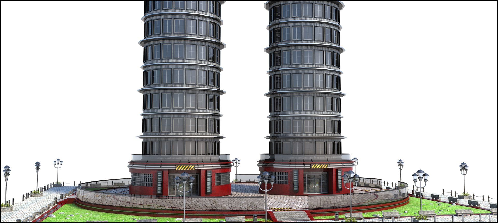 3D building skyscraper model - TurboSquid 1262442