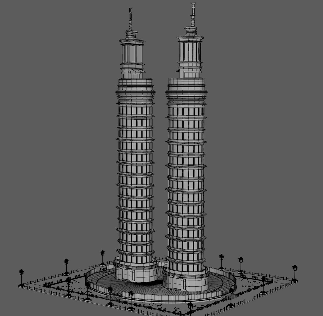 3D building skyscraper model - TurboSquid 1262442