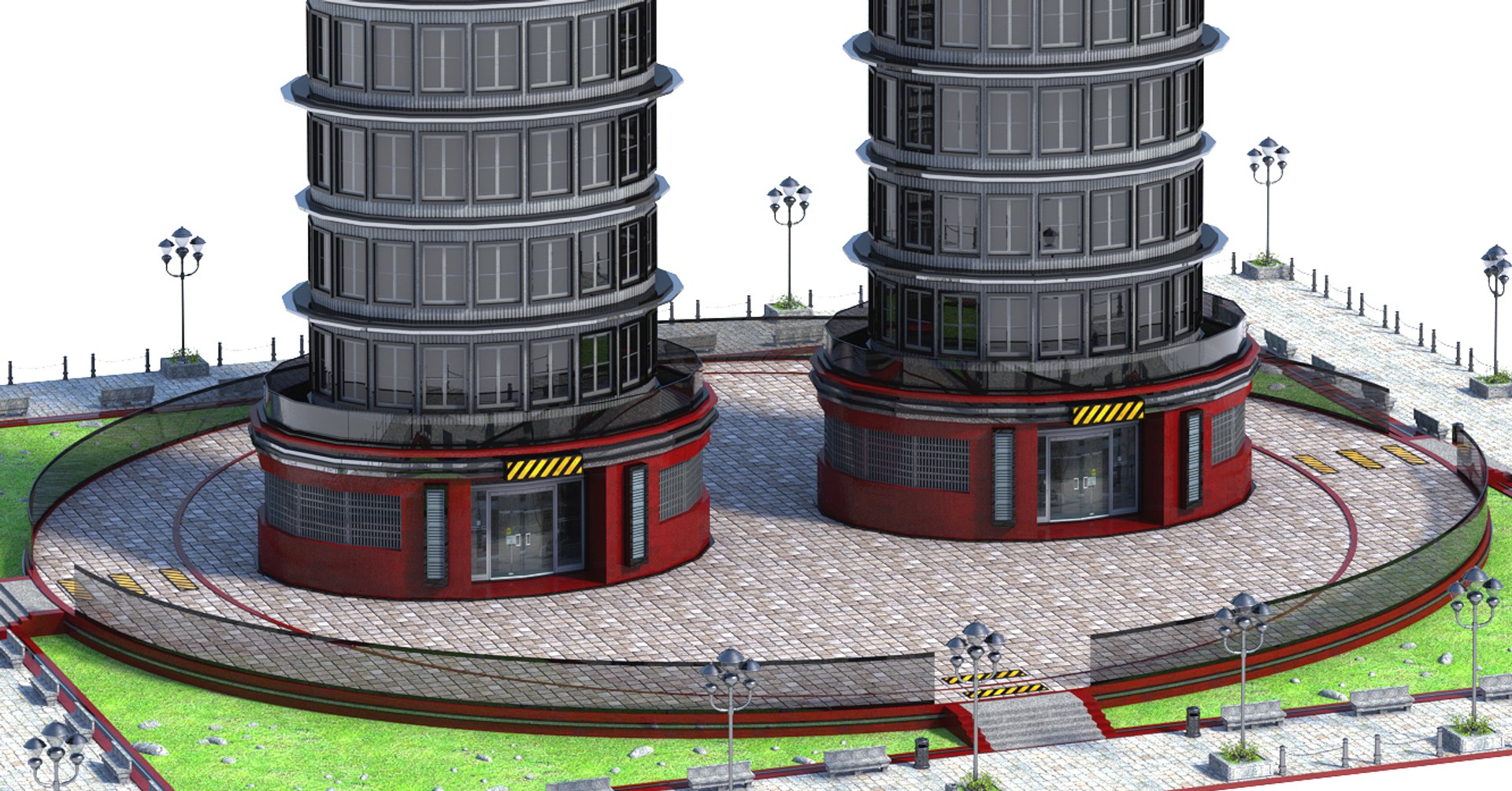 3D building skyscraper model - TurboSquid 1262442