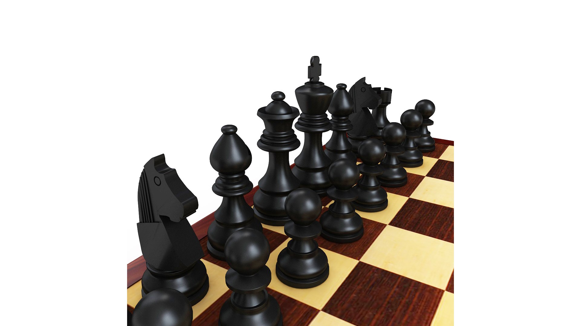 3D Model Realistic Wooden Chess - TurboSquid 2010880