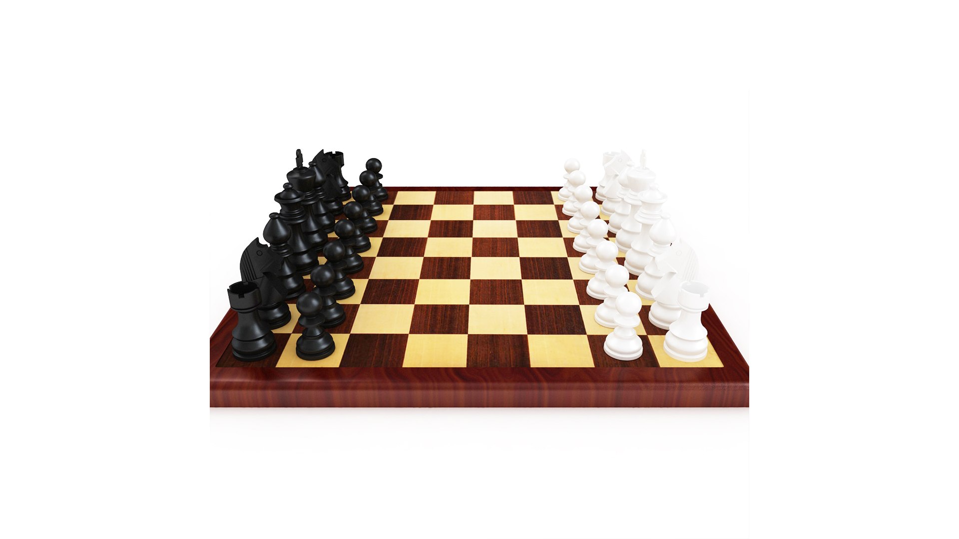 3D Model Realistic Wooden Chess - TurboSquid 2010880