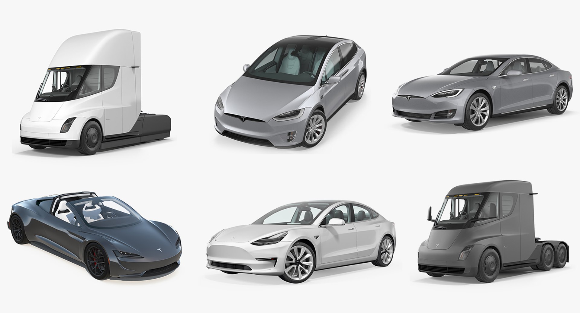 Tesla cars big roadster model - TurboSquid 1285539