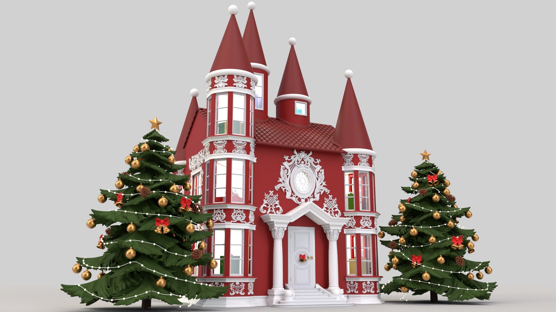 House X3 Santas Workshop 3D model - TurboSquid 1992662