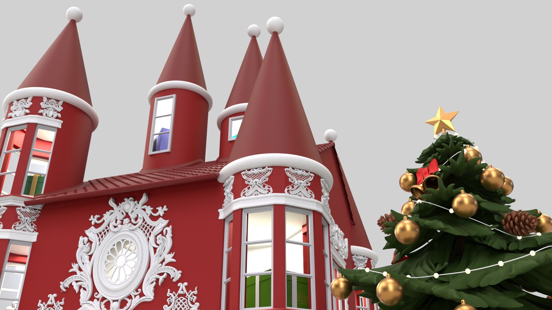House X3 Santas Workshop 3D Model - TurboSquid 1992662