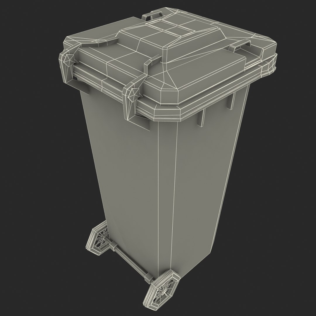 3d Model Plastic Garbage Bin