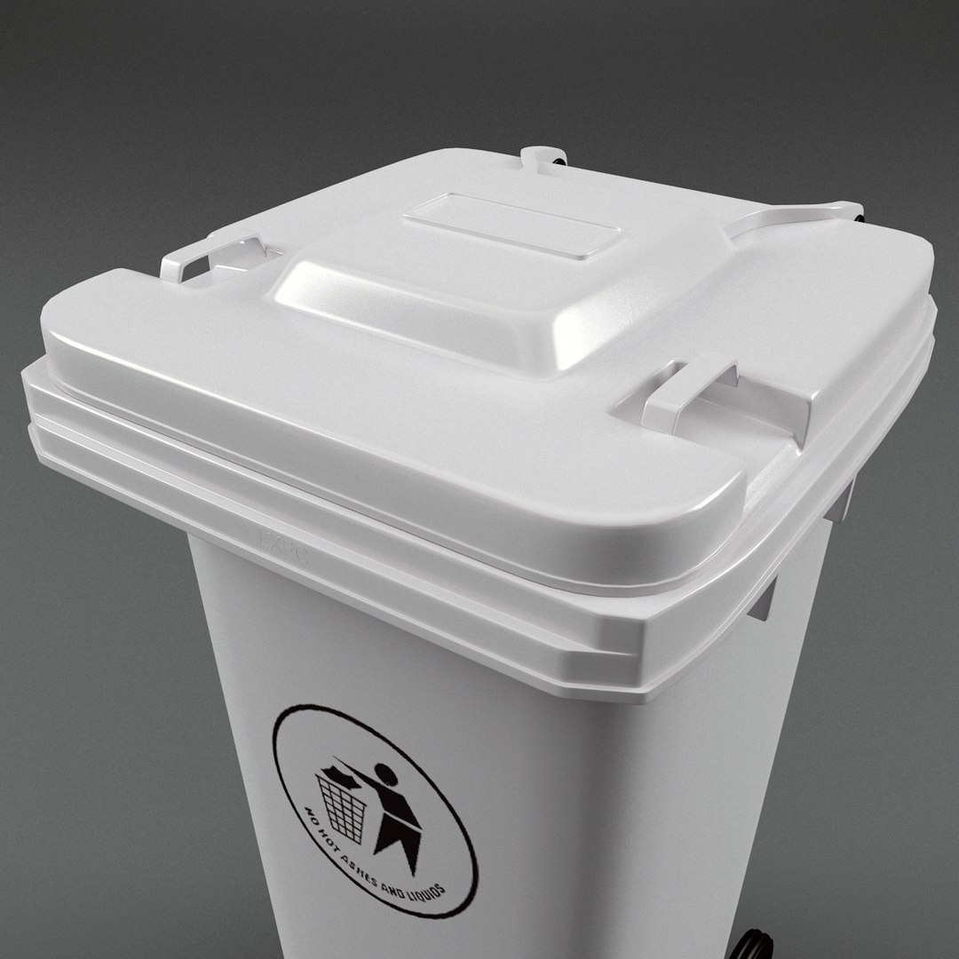 3d Model Plastic Garbage Bin