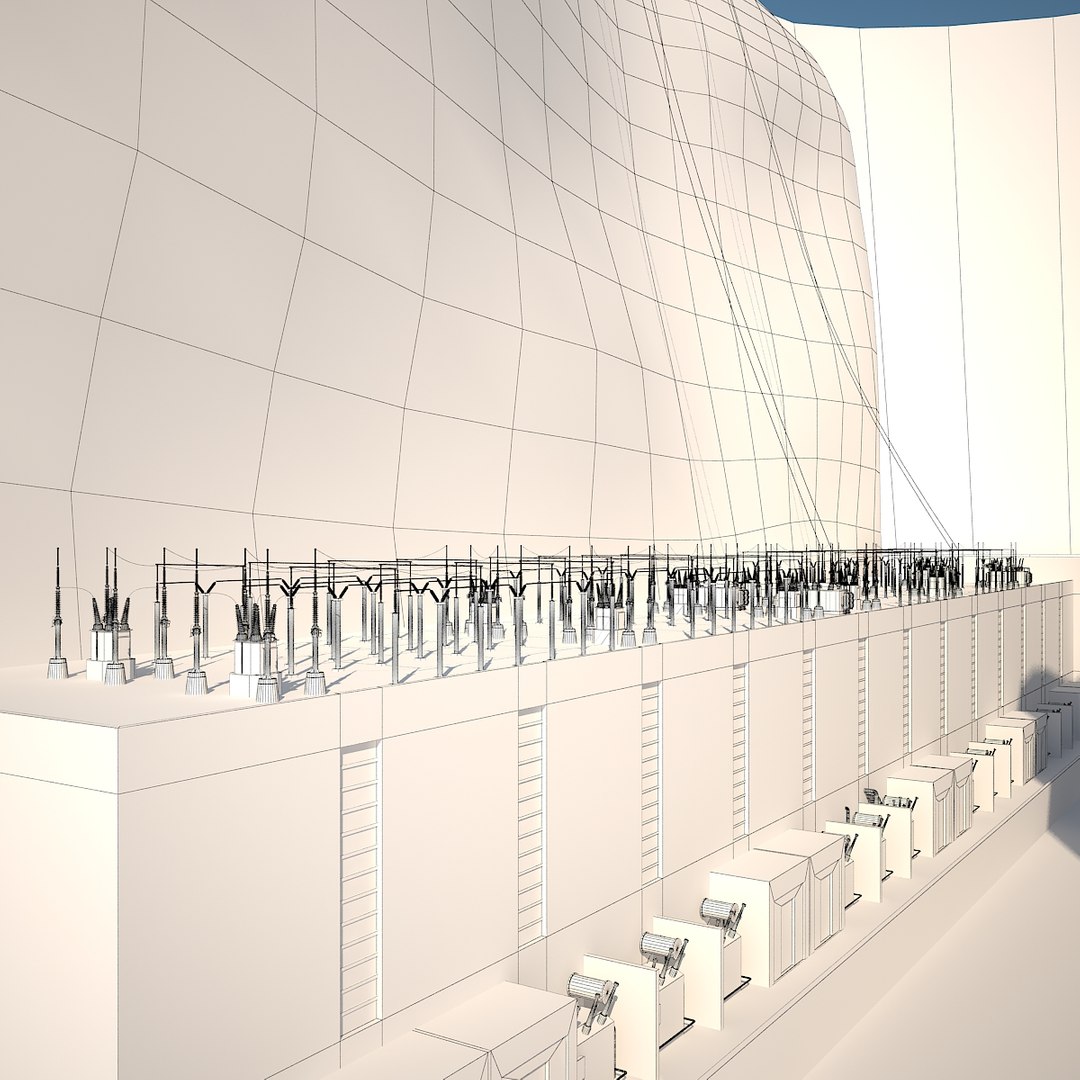 3d Model Dam Hydro Electric