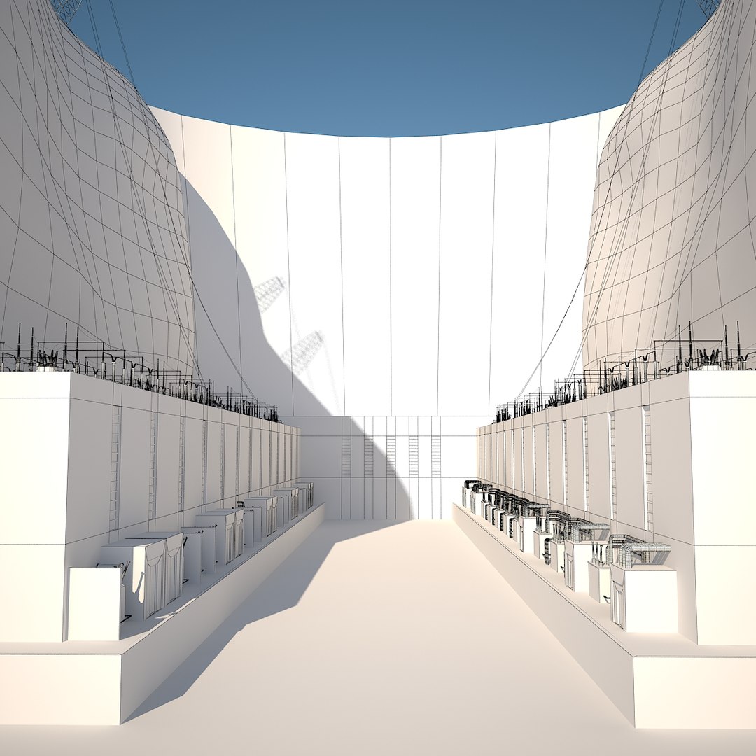 3d Model Dam Hydro Electric