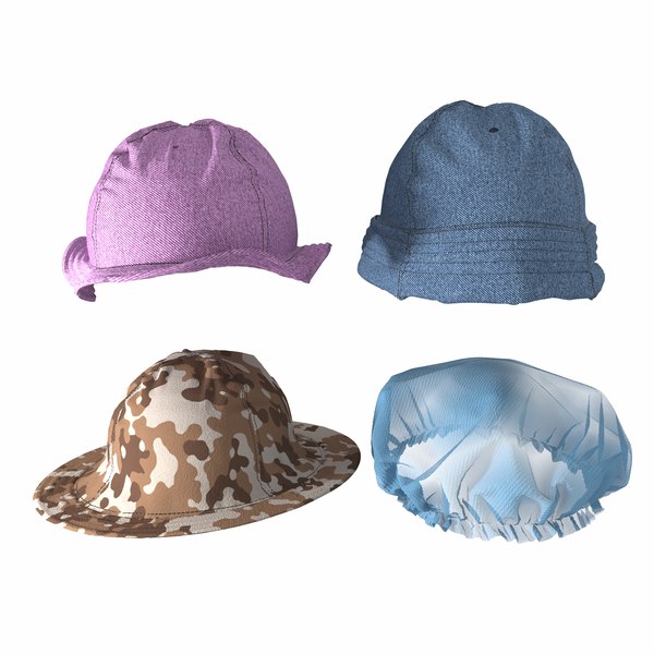 3D SET OF HATS 3D model model - TurboSquid 1953567