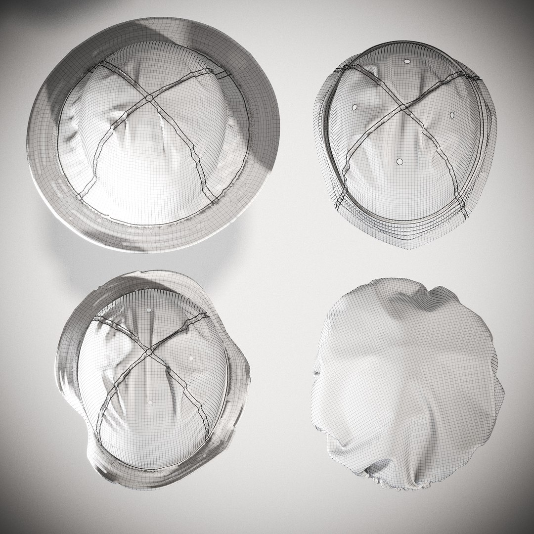3D SET OF HATS 3D model model - TurboSquid 1953567