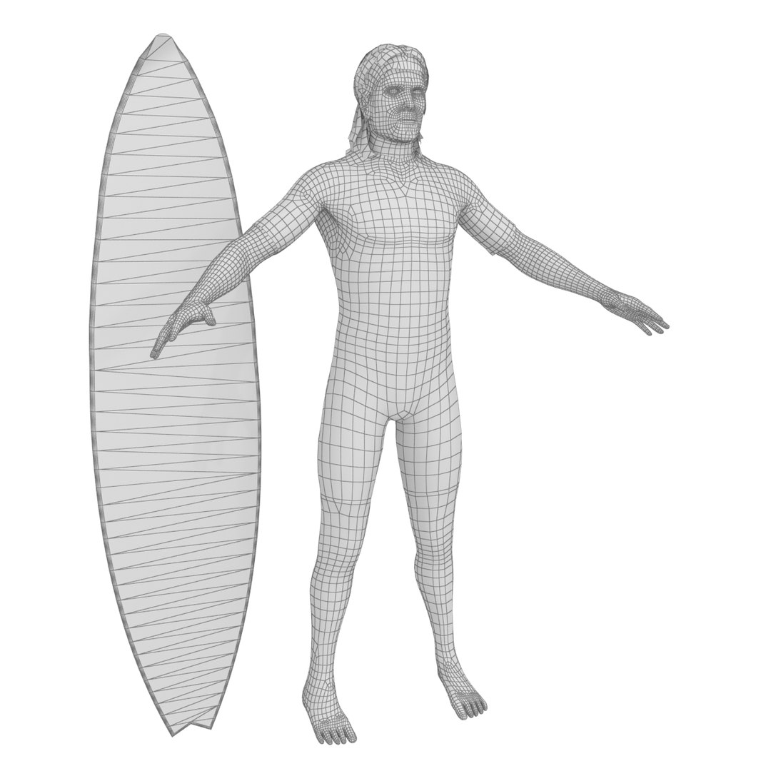 Rigged surfer 3D model - TurboSquid 1326759