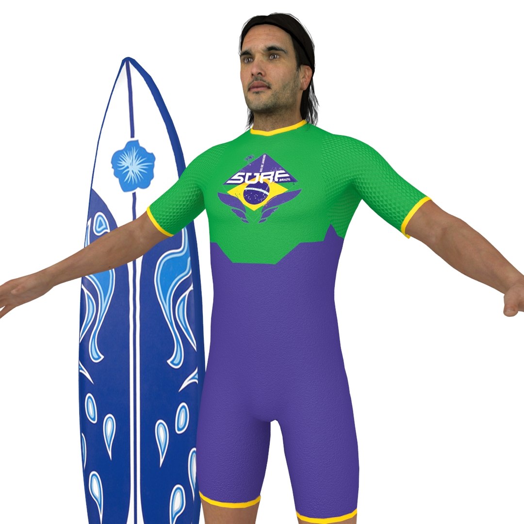 Rigged surfer 3D model - TurboSquid 1326759