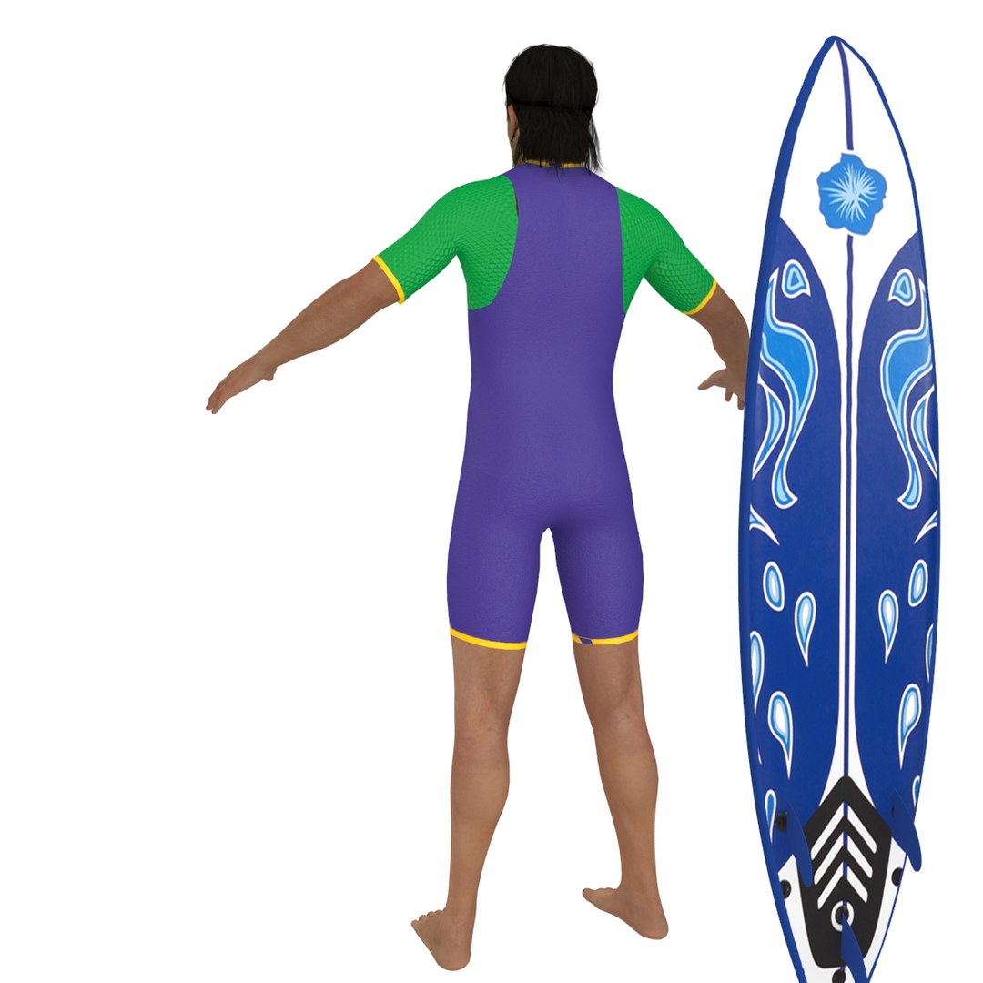 Rigged surfer 3D model - TurboSquid 1326759